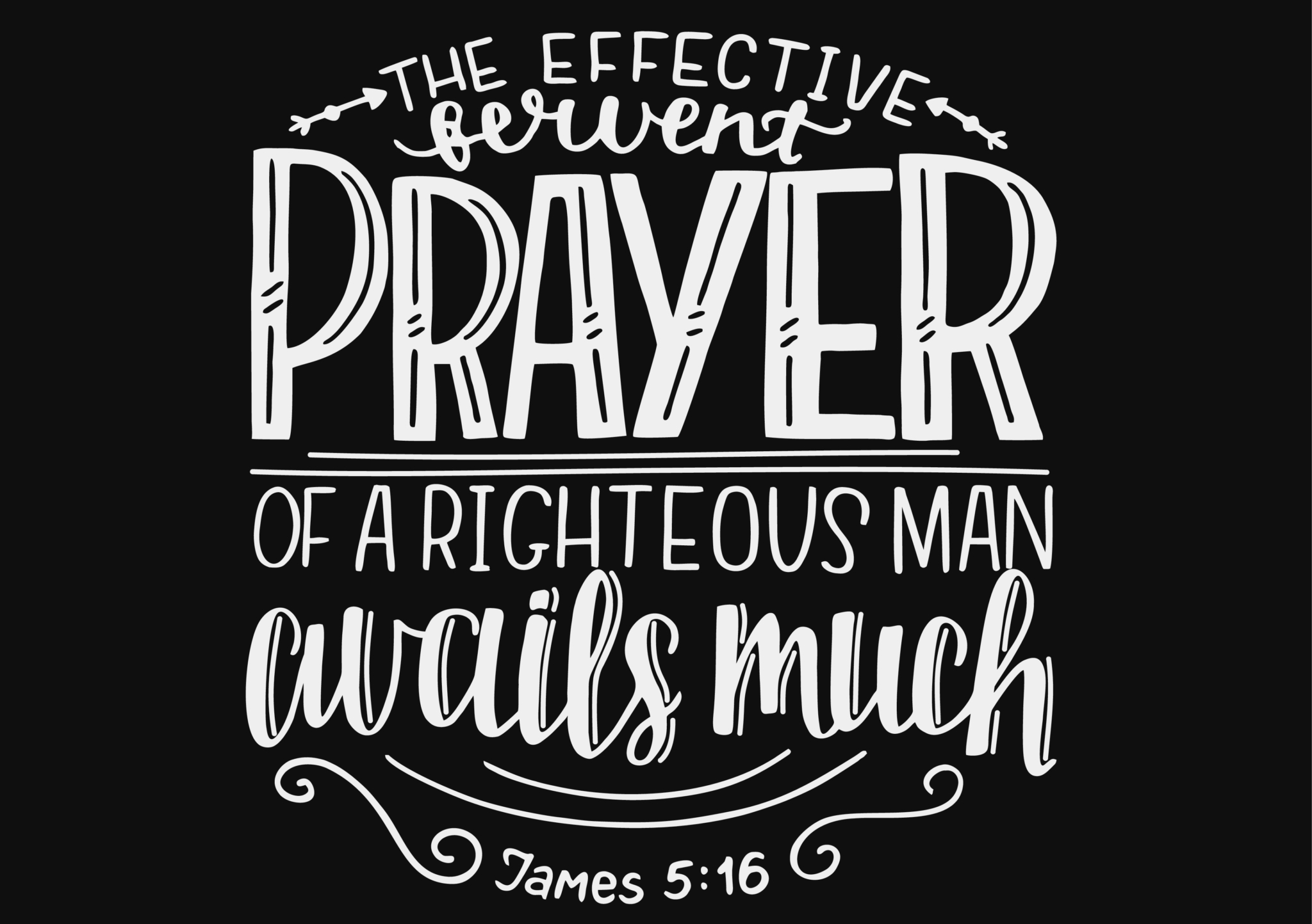 Hand lettering with bible verse The effective fervent prayer of a ...